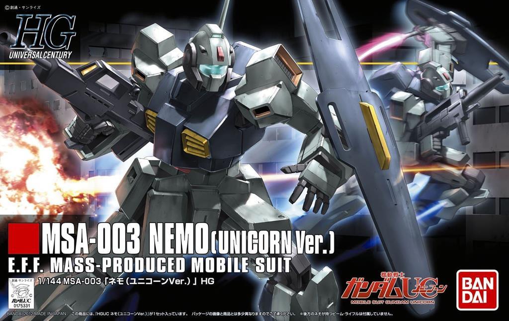 BANDAI - Gunpla - HG Universal Century - MSA-003 Nemo [Unicorn Ver] #1 ...