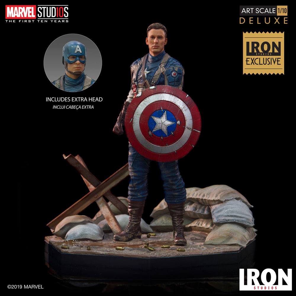IRON STUDIO - Marvel - Comics BDS Art Scale Statue 1:10 Captain Americ ...